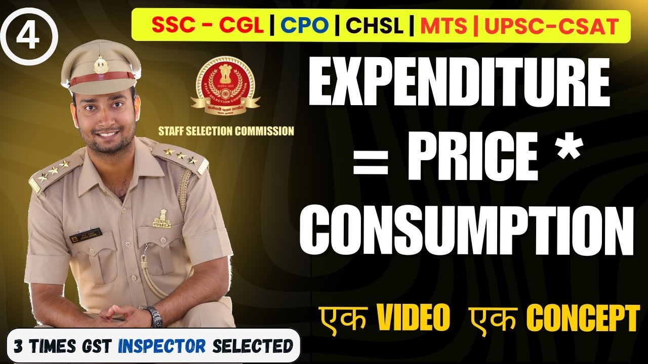 SSC 2025 Day-4 | Expenditure = Price * Consumption Maths by Gourav sir | PYQs Most Important ...