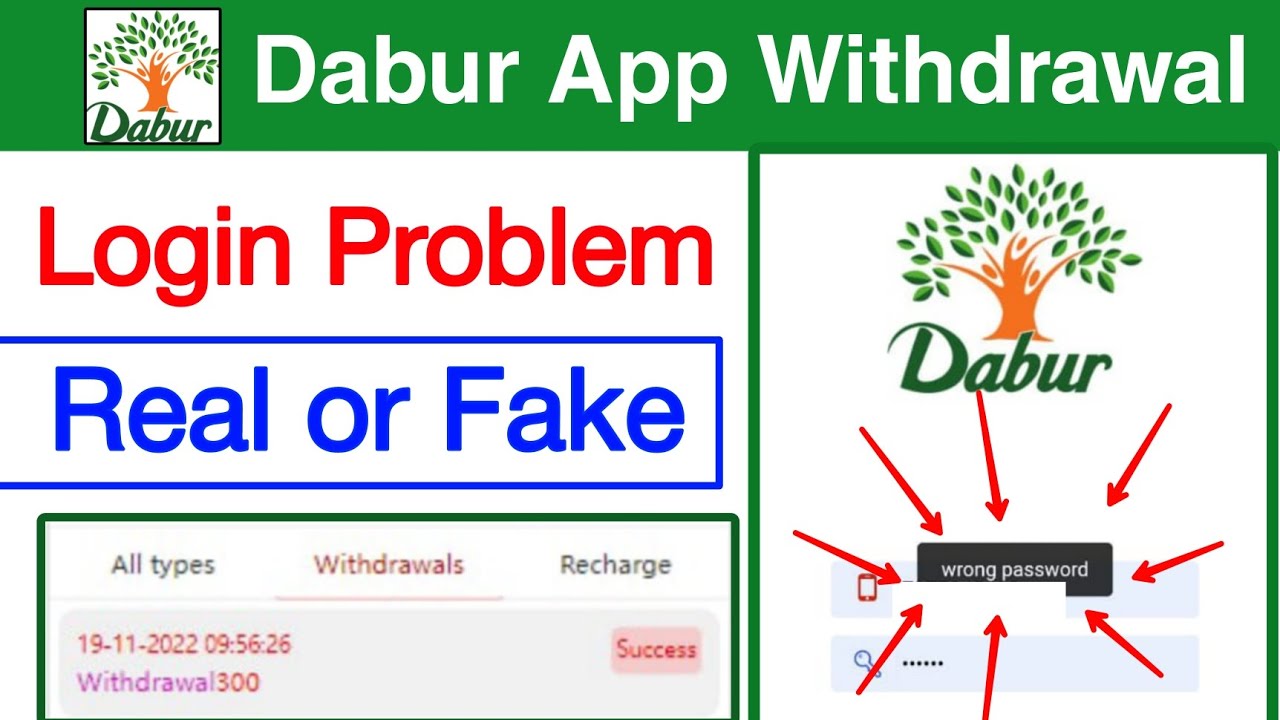 Dabur App Withdraw Problem || Login Problem || Real or Fake || Payment ...