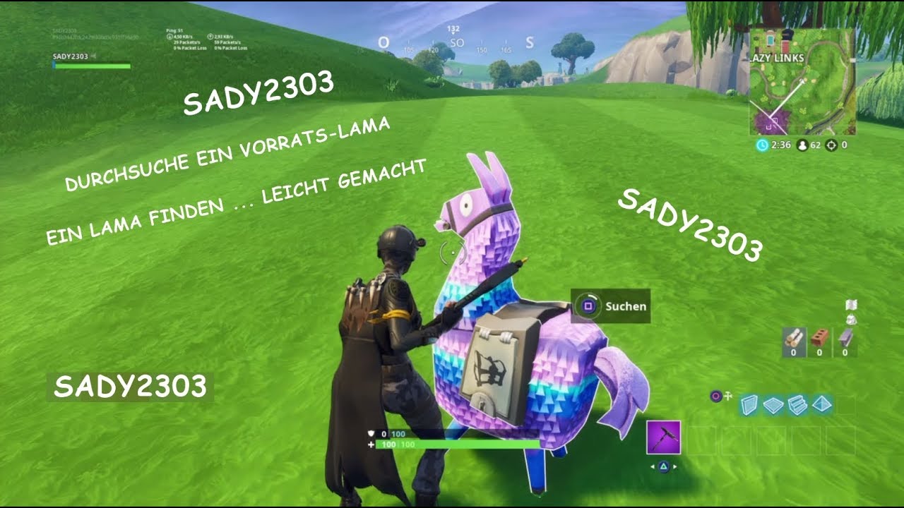 Fortnite - Battle Royale - Season 6 - Durchsuche ein Vorratslama - Lama ...