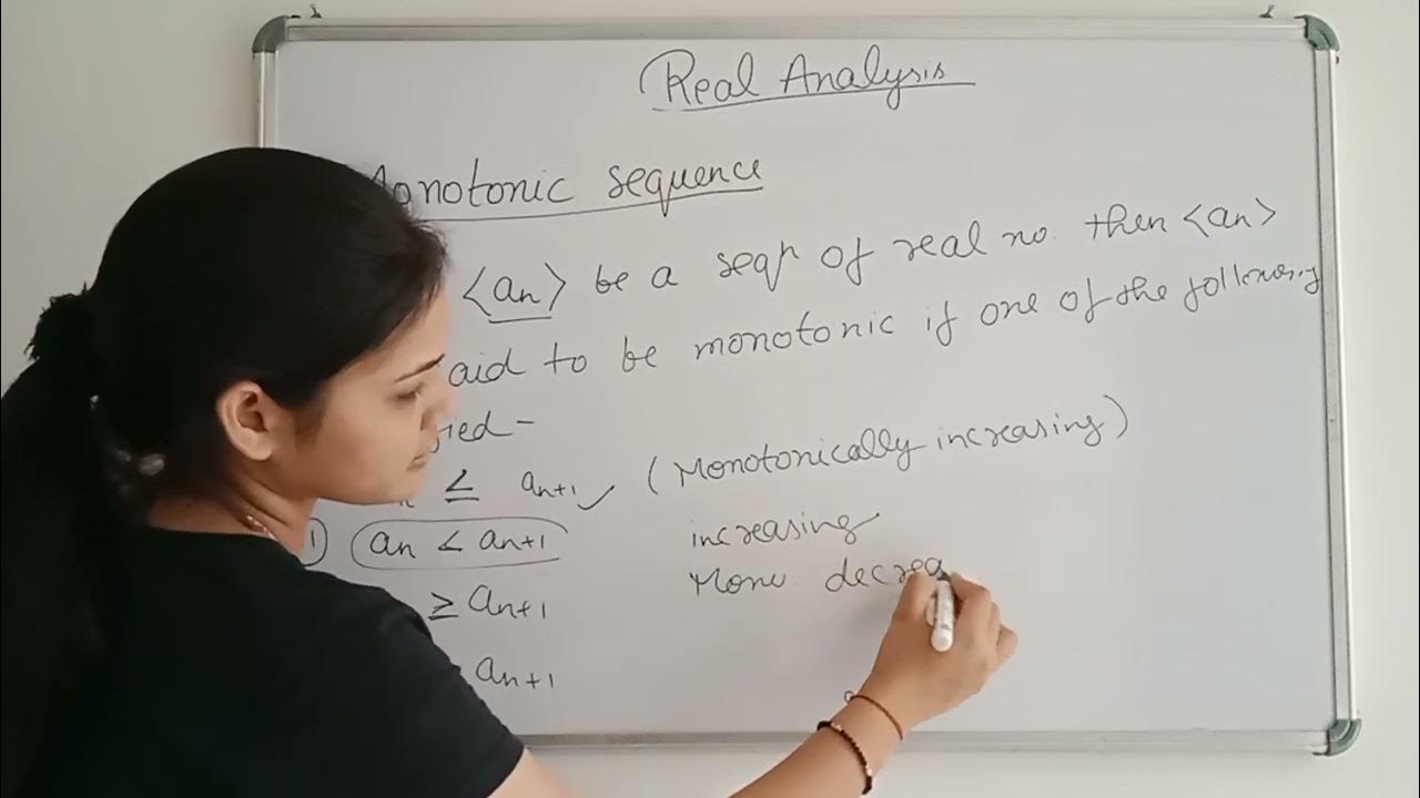 Monotonic sequence || sequence of real numbers|| Real analysis|| - YouTube