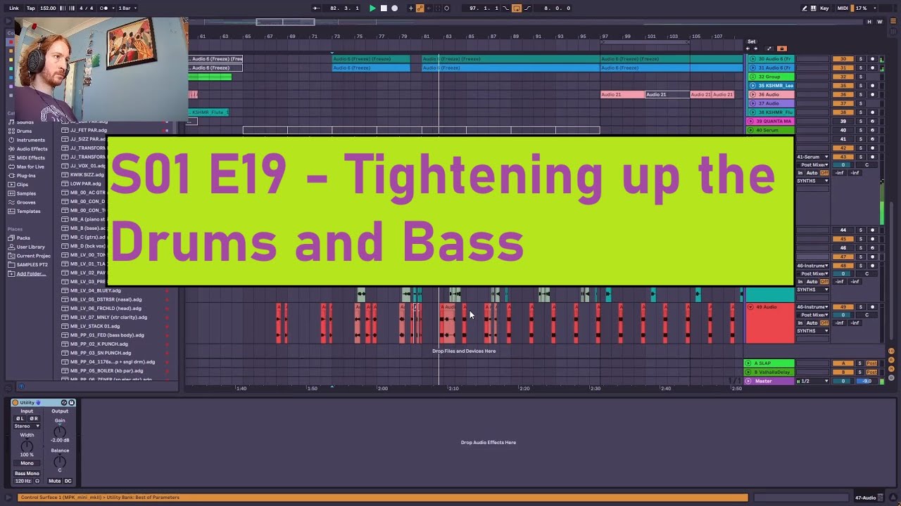 S01 E19 - Tightening up the Drums and Bass (Patreon Preview) - YouTube