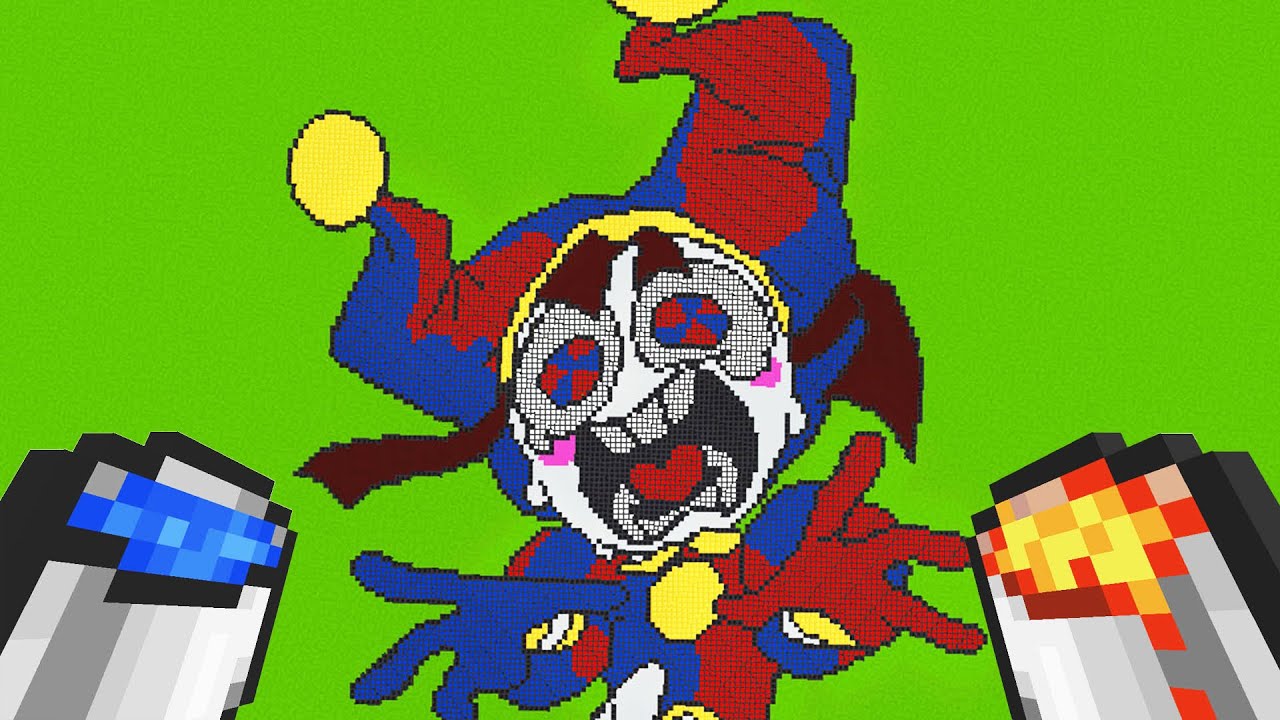 How to draw Pomni in minecraft Amazing digital circus 3 - YouTube