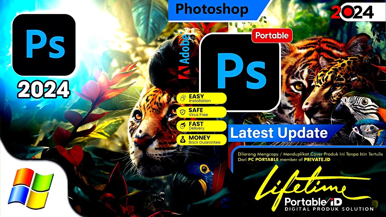 Cara Pemasangan Photoshop 2024 Versi Portable di Pc/Laptop - YouTube
