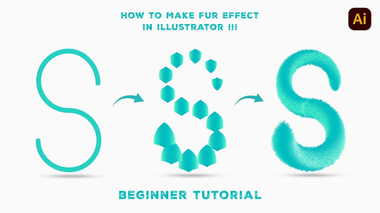 How to Make Fur Effect in illustrator !!! #adobeillustrator # ...