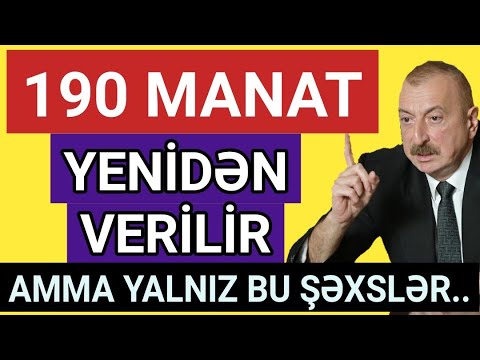 Şad Xəbər ! 190 Manat Dekabrda Verilir amma ki...