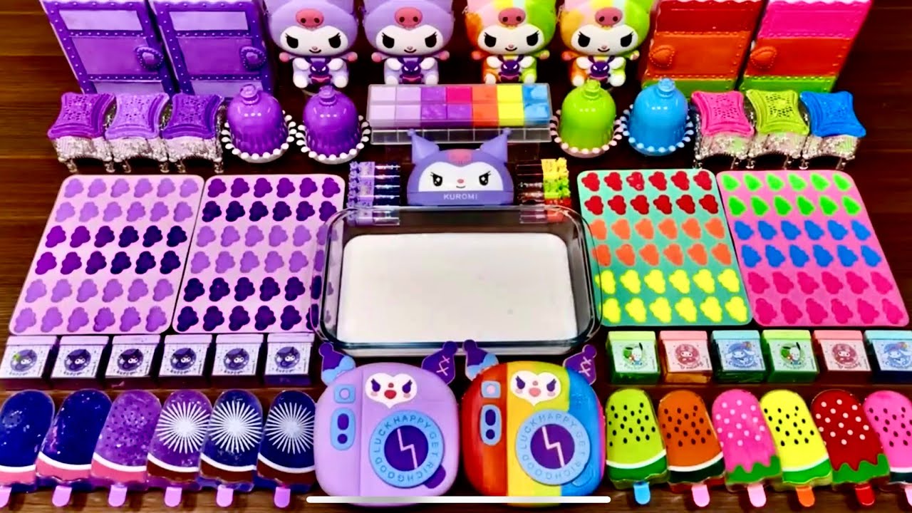 Mixing Random Things into FLUFFY Slime !!! Slimesmoothie Satisfying ...