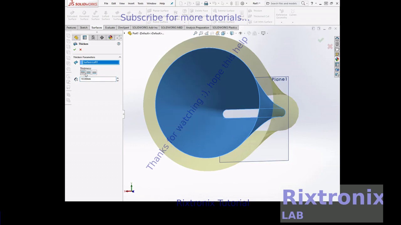Tutorial solidworks water dispenser lofting - YouTube
