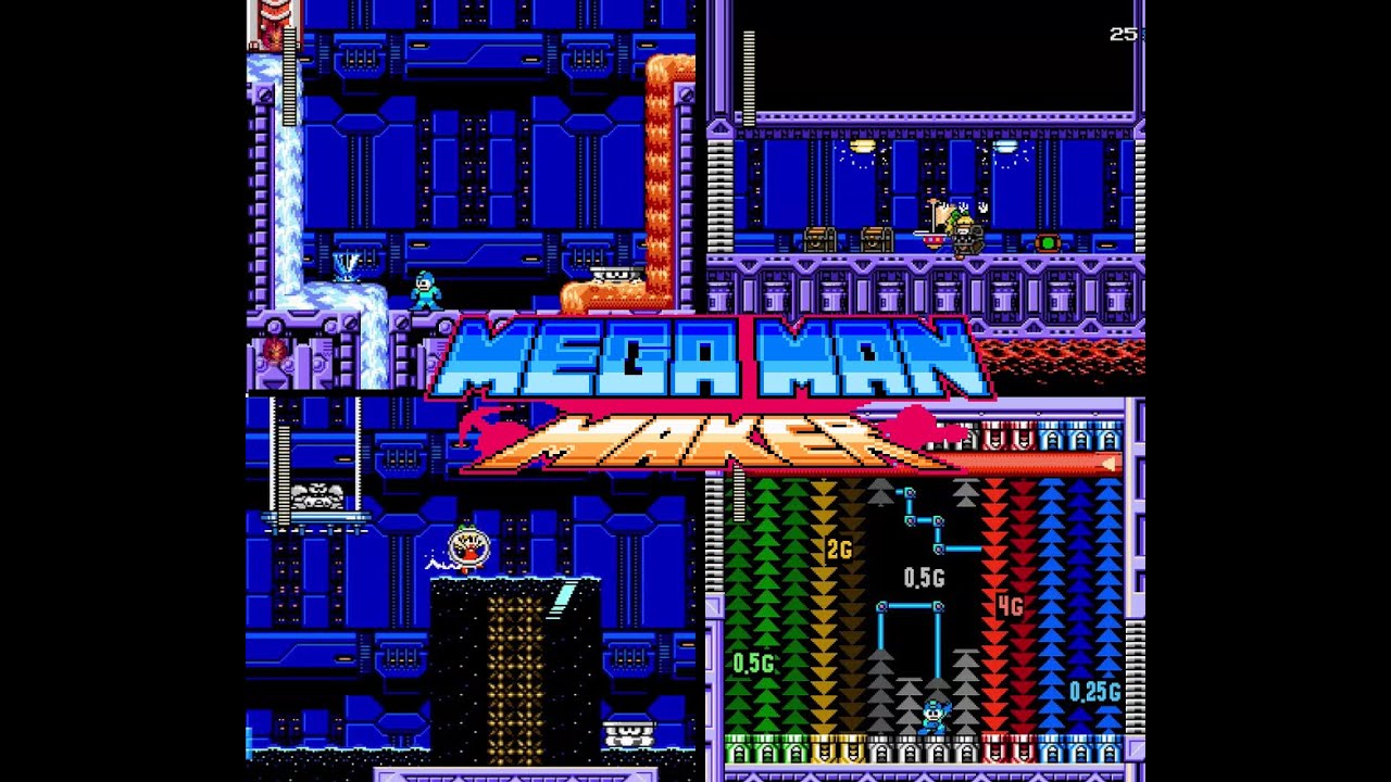 Mega Man Maker 1.8.4 Update Showcase - (Lava , Gravity Fields, Hover ...