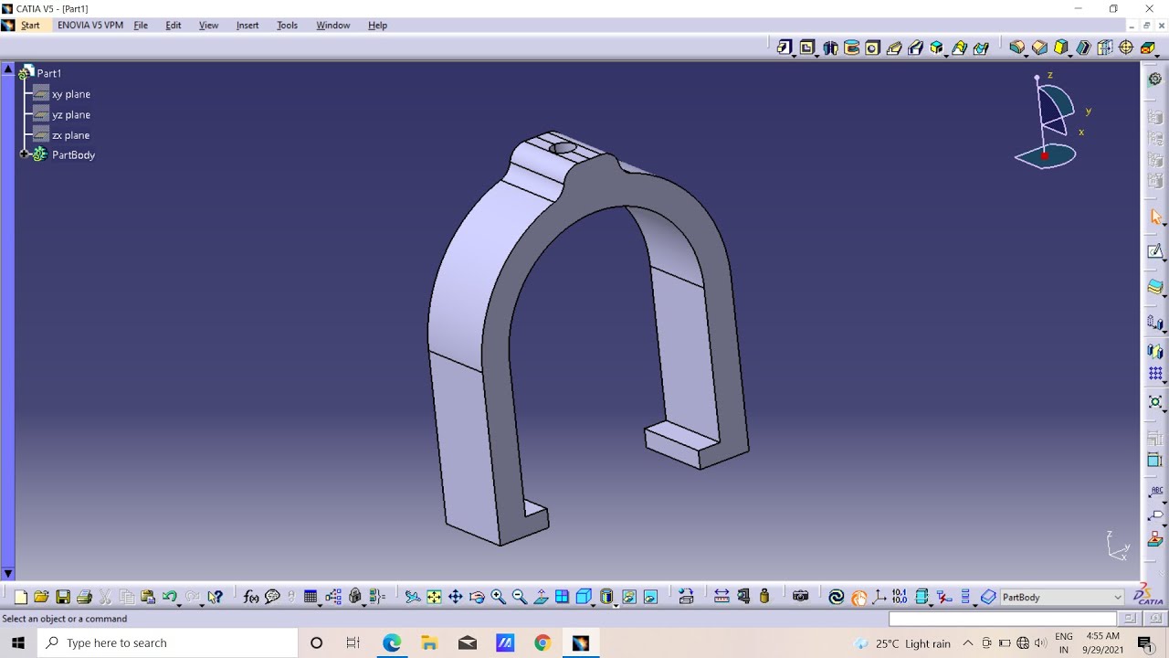 U Clamp || V Block Assembly || CATIA - YouTube