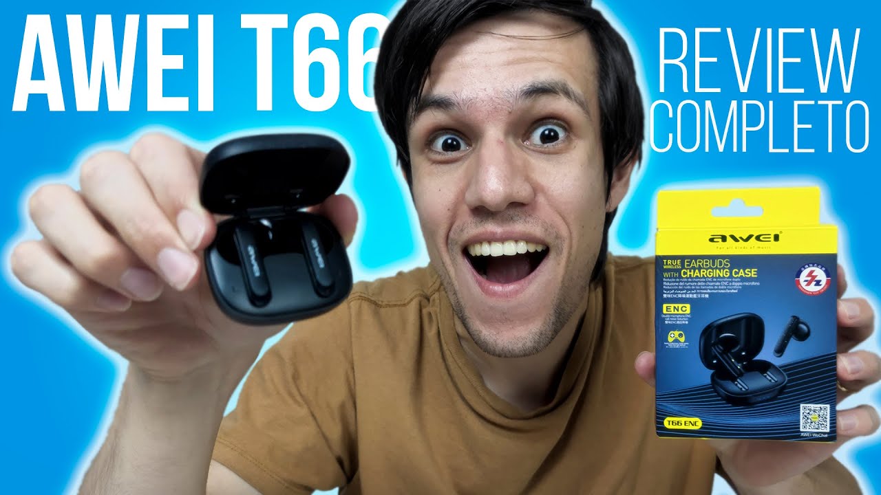 Awei T66 Review Completo!! Bluetooth 5.3, Modo Game, FONE BOM e BARATO ...