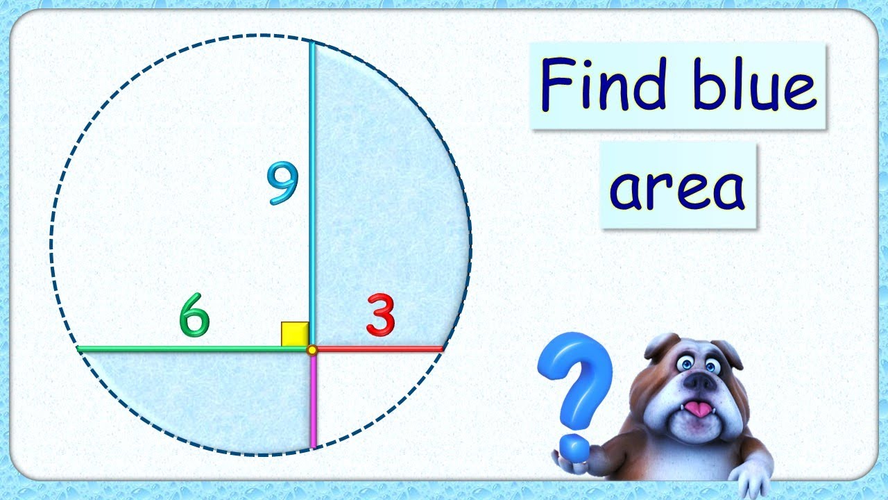 Find blue shaded area in a circle #maths #geometry #circle #cds #cat # ...