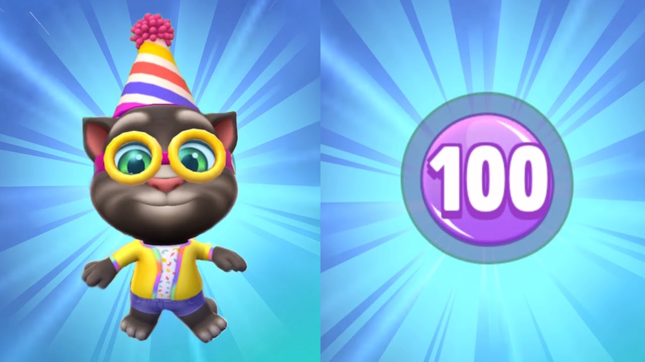 Happy Birthday Level 100 | My Talking Tom 2 - YouTube