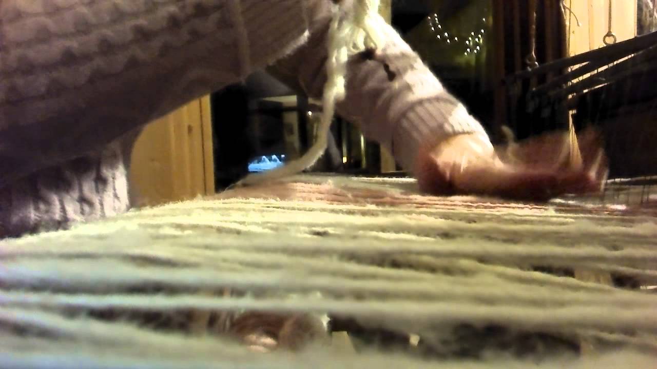 Winding the warp, part 3 - YouTube