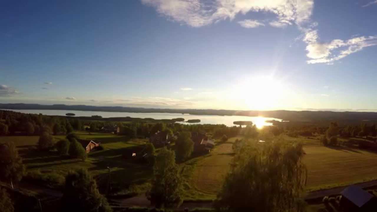 Flug mit Phantom-1 über Haus Viborg mit Blick auf Orsa-See, 4k-Video ...