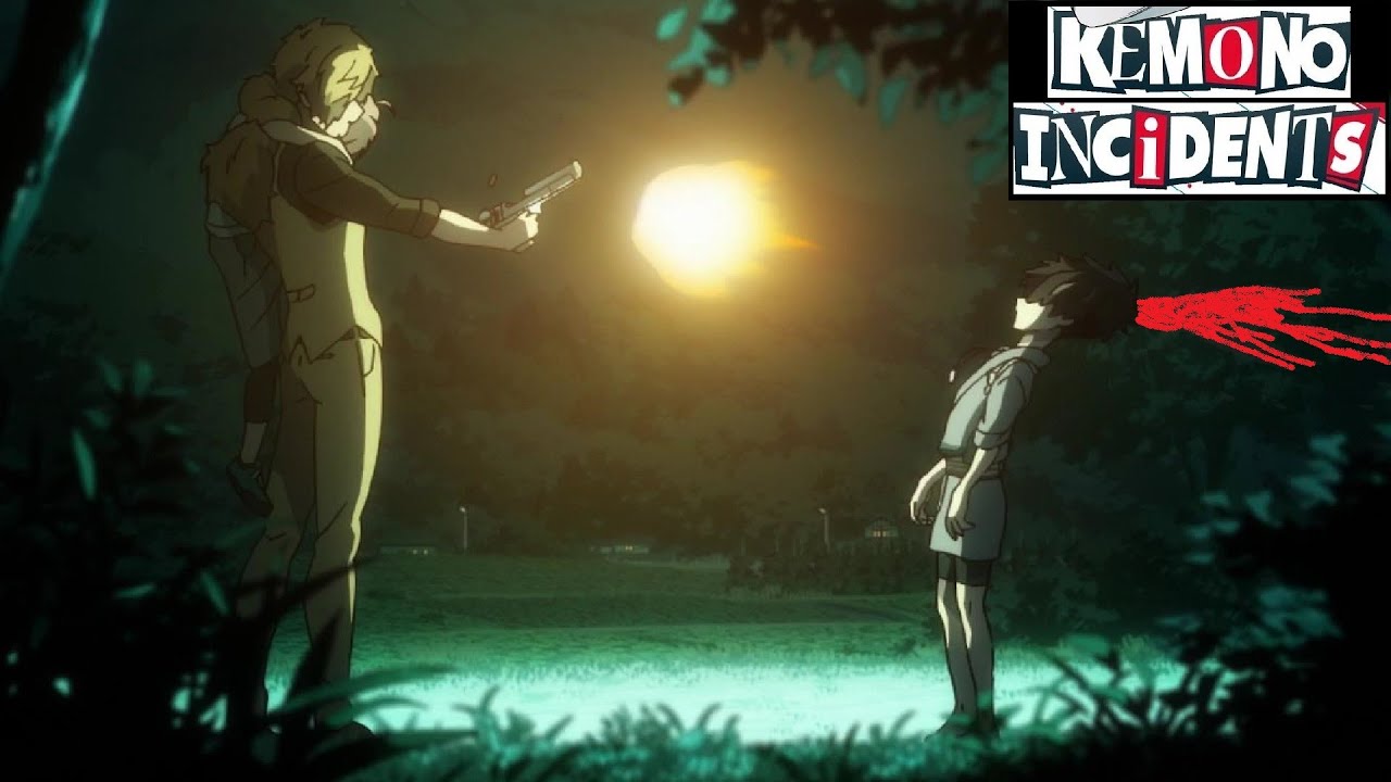 An Adult Guns Down an innocent kid / Kemono Jihen Anime Scene ...