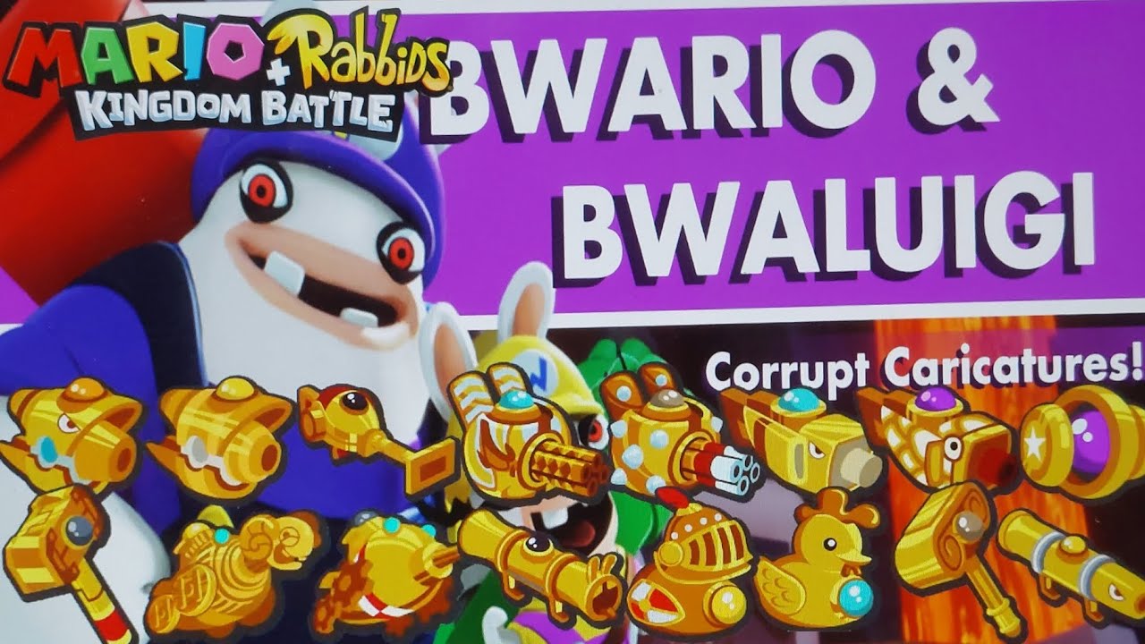 Kicking Bwario's & Bwaluigi's Butts with Gold Weapons (Mario, Rabbid ...