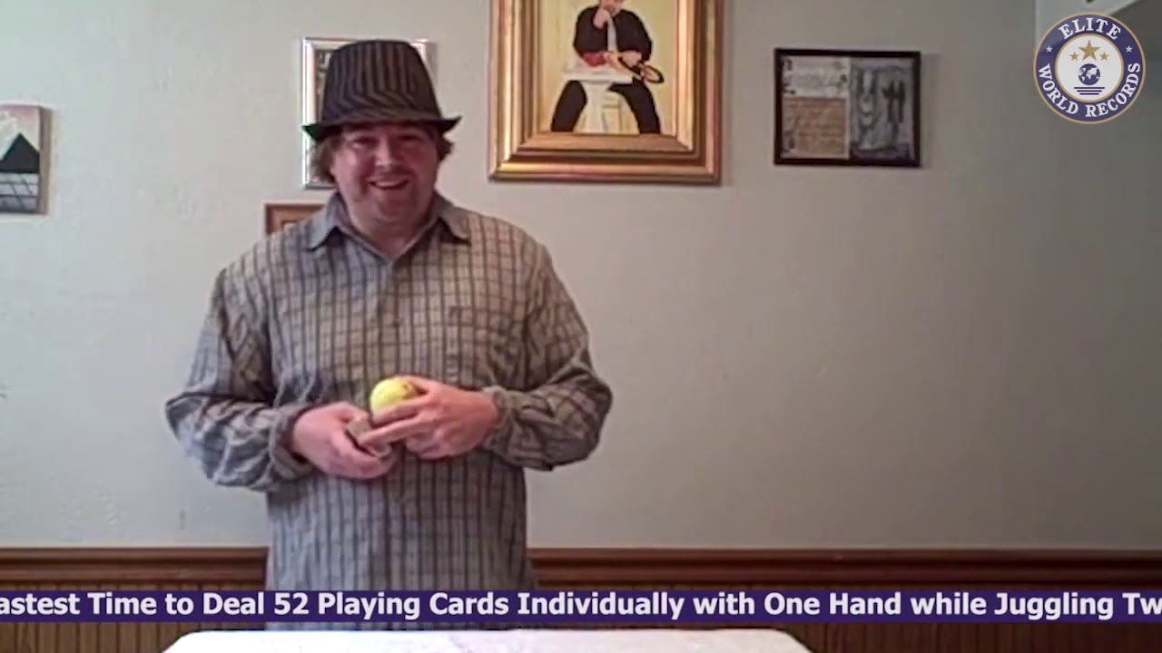 Fastest Time To Deal 52 Playing Cards Individually With One Hand while ...