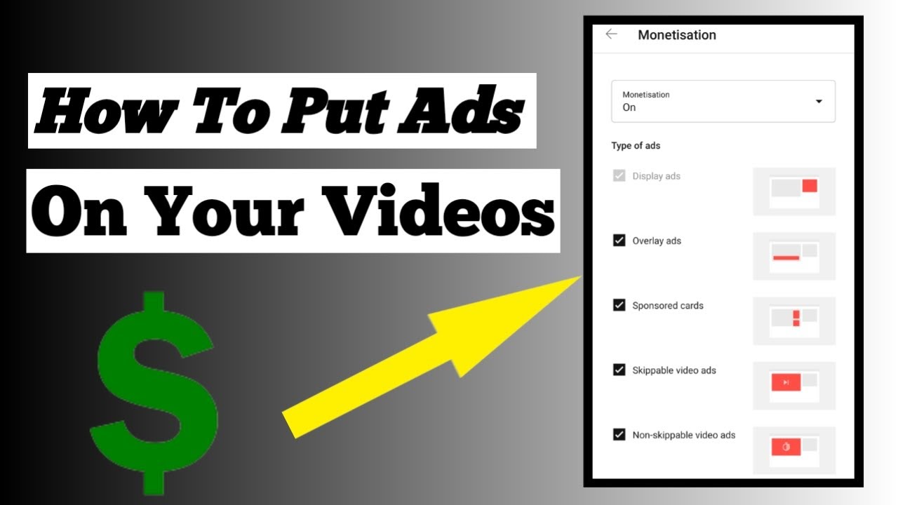 How to put ads in youtube videos 2021 - YouTube