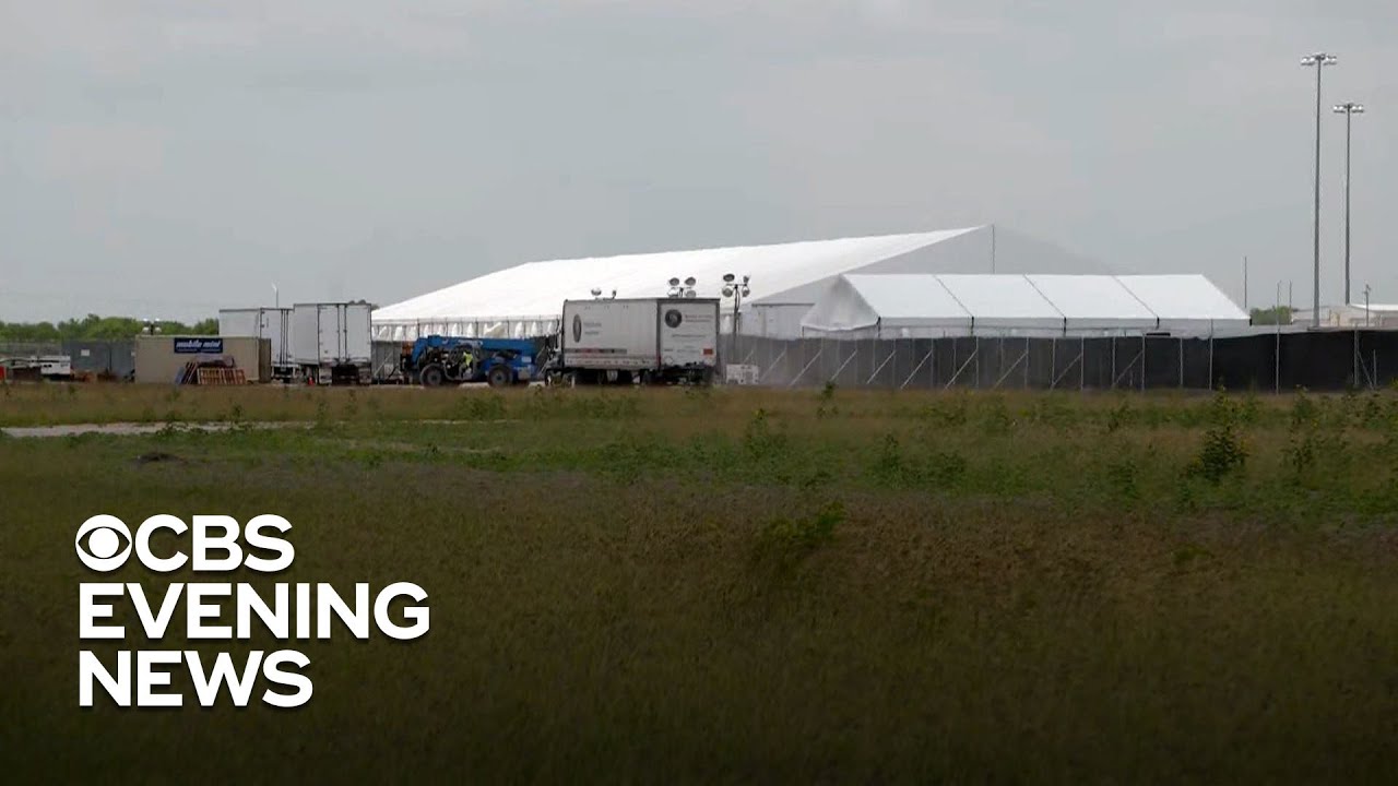 New tent cities housing migrants at southern border - YouTube