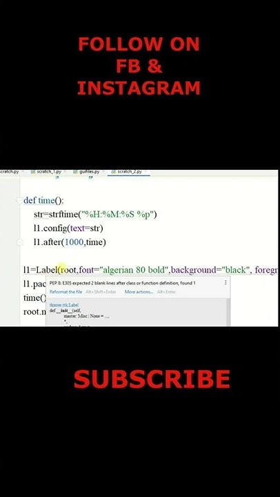 Design A Digital Clock In Python Techalert Howto Programming Youtube 6364