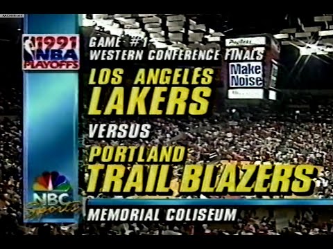 Lakers @ Blazers 1991 WCF Game 1 (NBA On NBC)