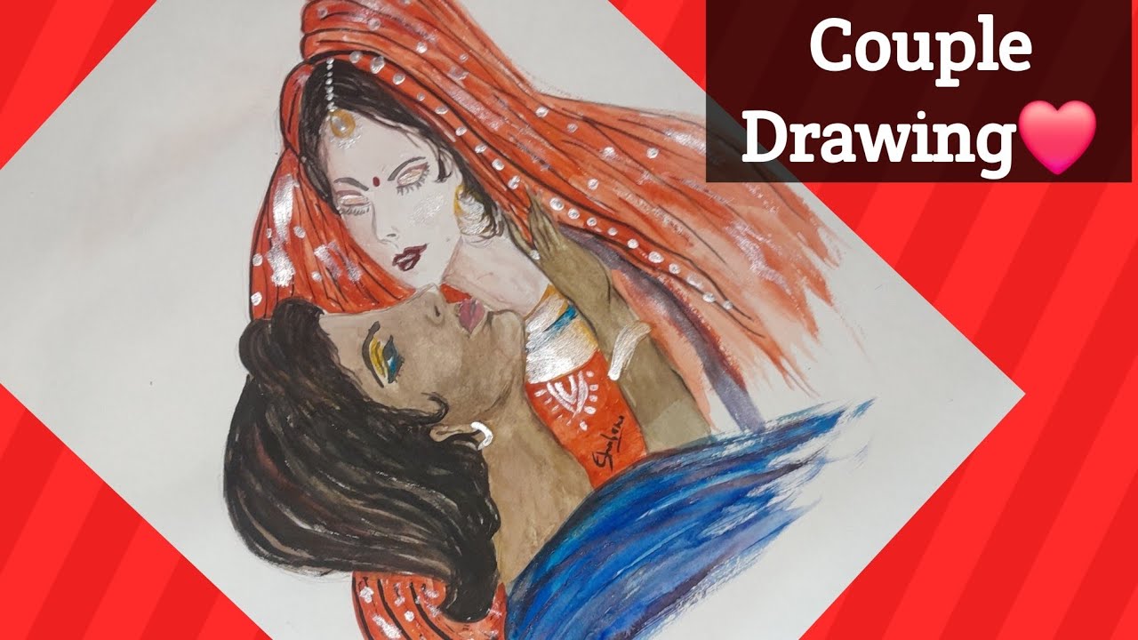 How To Draw Couple In Love ️💕/Coupel Drawing Kaise Banaen ️#art #love # ...