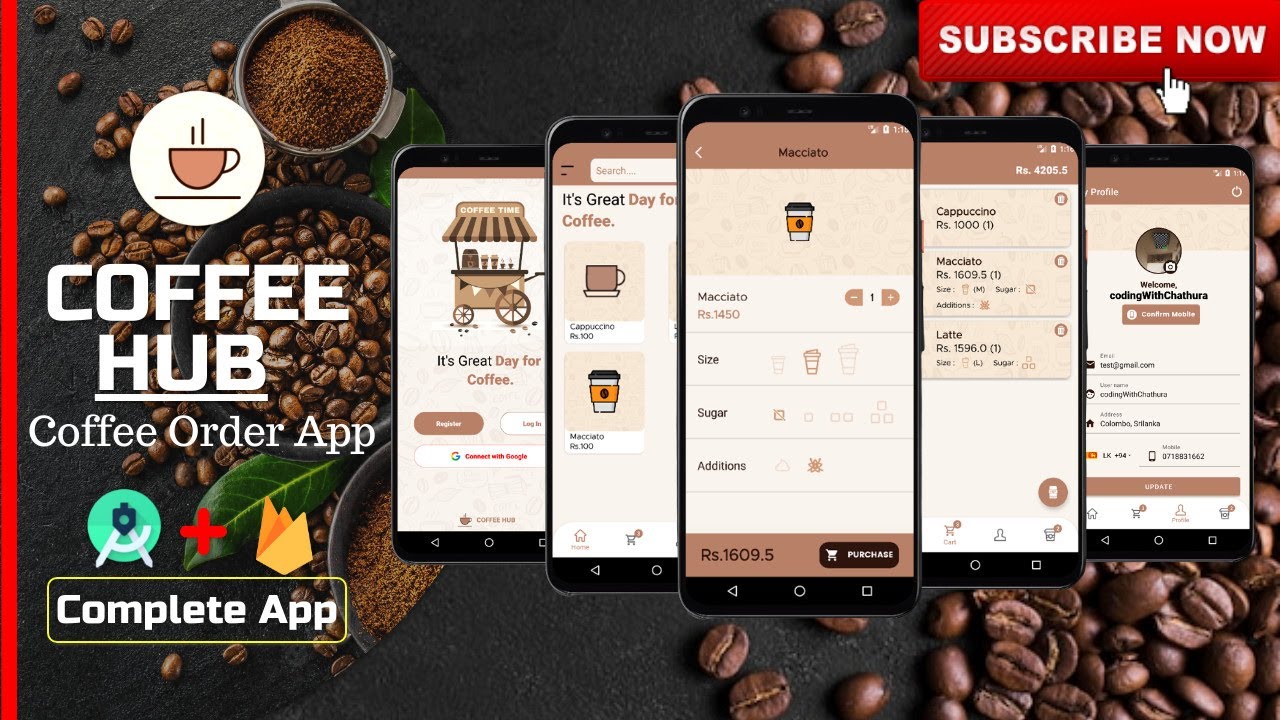 Coffee Order App Android University Project Firebase Full 8199
