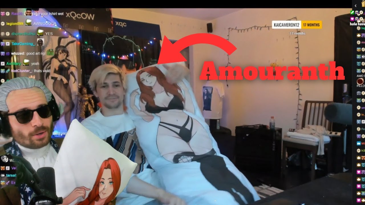XQC wasn't the only streamer to get an Amouranth Body Pillow... - YouTube