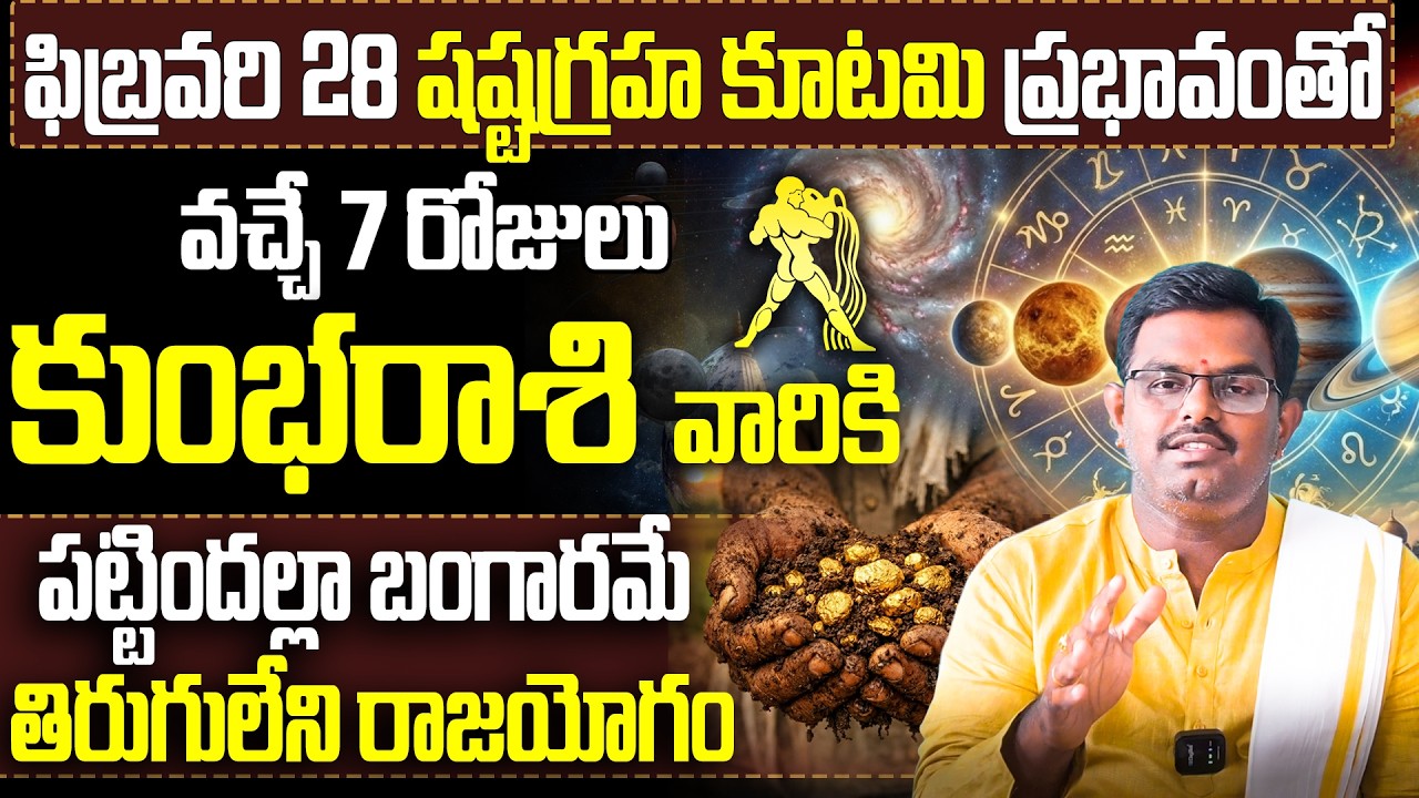 Kumbha Rasi Phalalu Telugu | Aquarius Sign | Kumbha Rashi Vara Phalalu ...