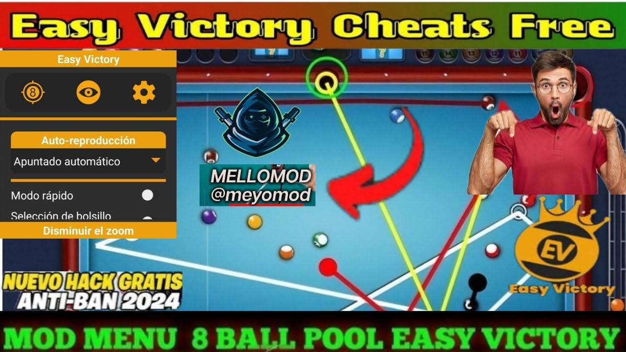 🎱 Easy Victory: El Mejor Hack Mod Menu para 8 Ball Pool 🔥 | MeyoMod ...