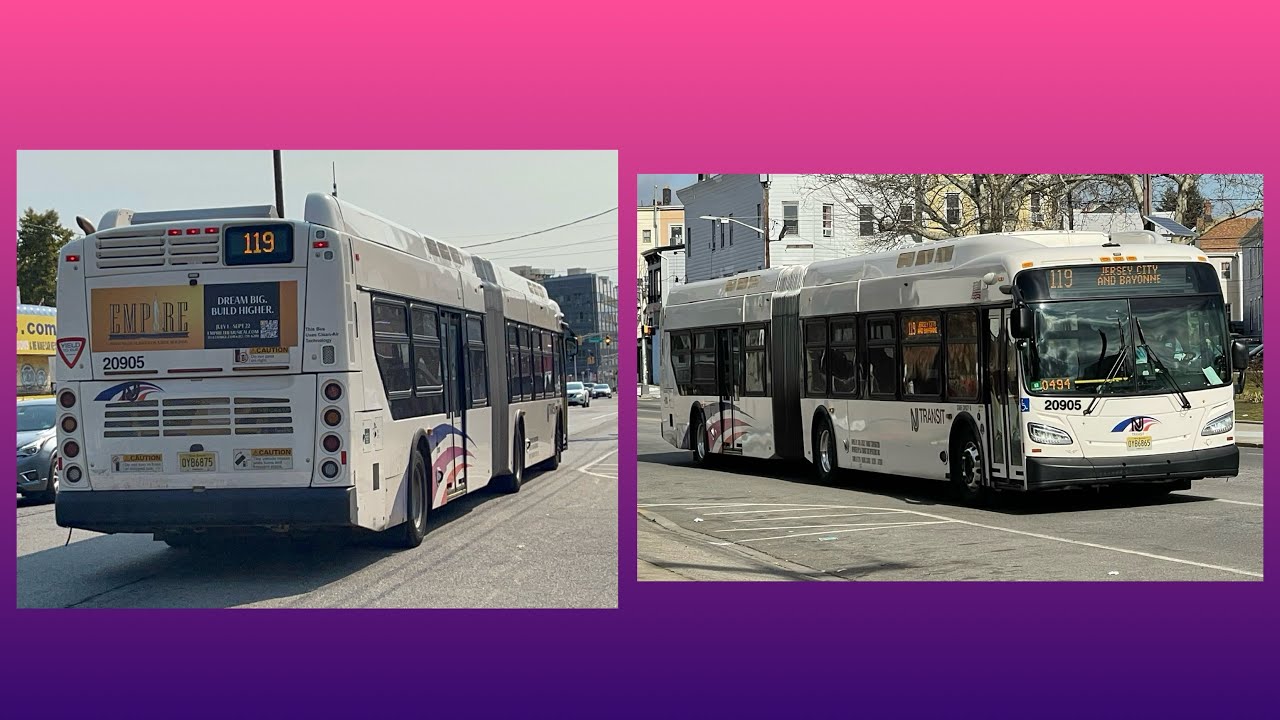 NJ Transit 119 JERSEY CITY VIA CENTRAL/TONNELLE BAYONNE VIA JFK/PAMRAPO ...
