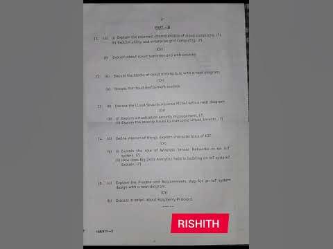Diploma 5th semester exam questions paper cloud computing and IOT #computerscience #diploma #cse ...