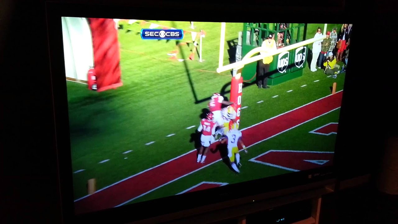 LSU/Arkansas 2012. Jarvis Landry one hand TD catch - YouTube