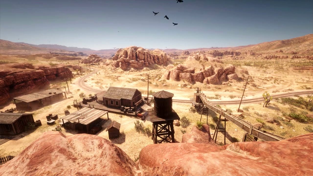 4K Relaxing Desert Ambience in Red Dead Redemption 2 - YouTube