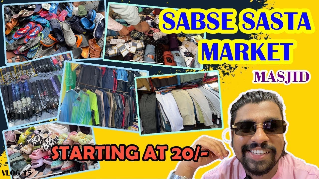 SABSE SASTA OR BADA MARKET MUMBAI | Masjid Bunder | Starting at 20 ...