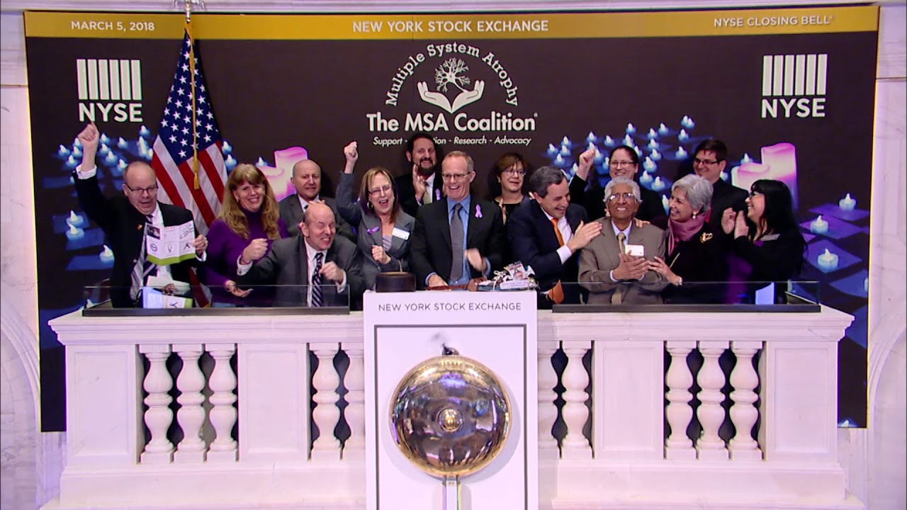 MSA Coalition Rings The Closing Bell at NYSE | Multiple System Atrophy ...