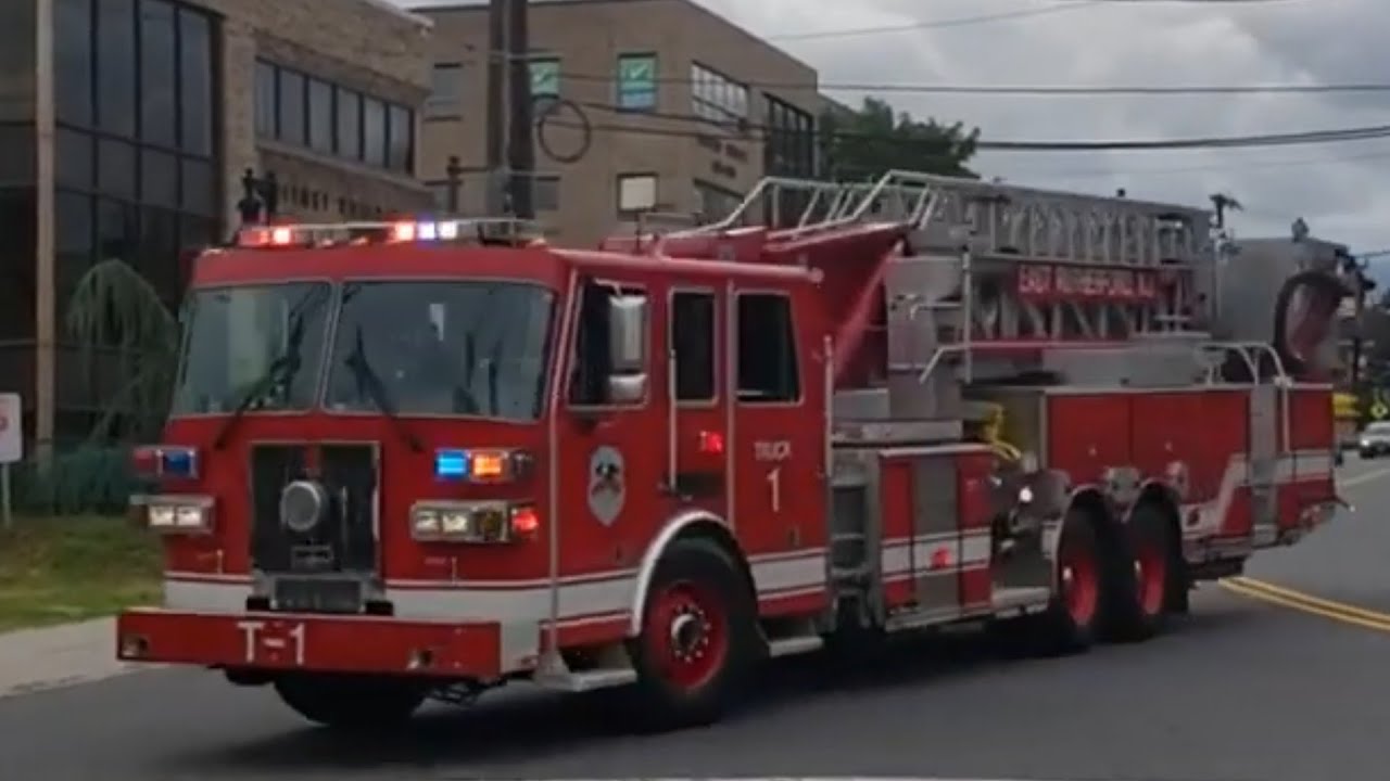 East Rutherford Nj Fire Department Truck 1 Responding 4-2-20 - YouTube