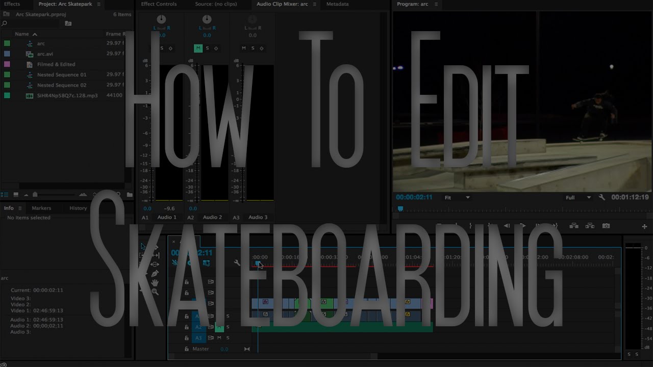 How to edit skateboarding - YouTube