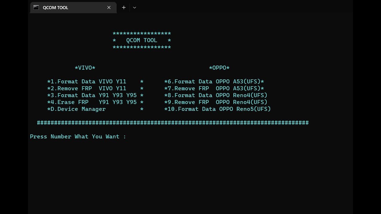Qcom Tool Unlock OPPO VIVO(CPU QUALCOMM) In EDL Mode - YouTube