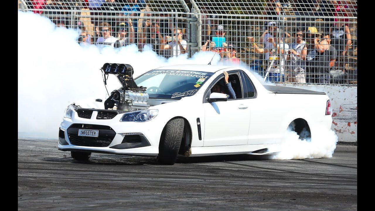 IMPOSTER SUPERCHARGED VF COMMODORE UTE DESTROYS POWERCRUISE #67 - YouTube