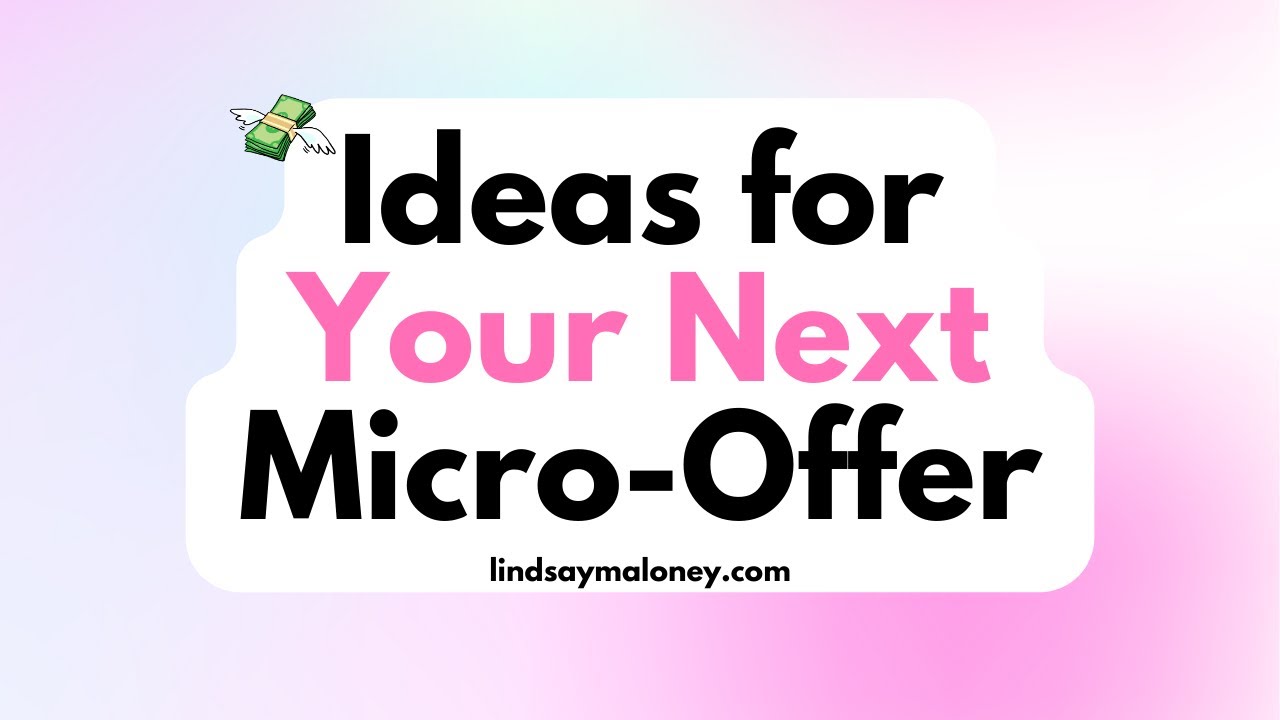 Ideas for Your Next Micro-Offer - YouTube