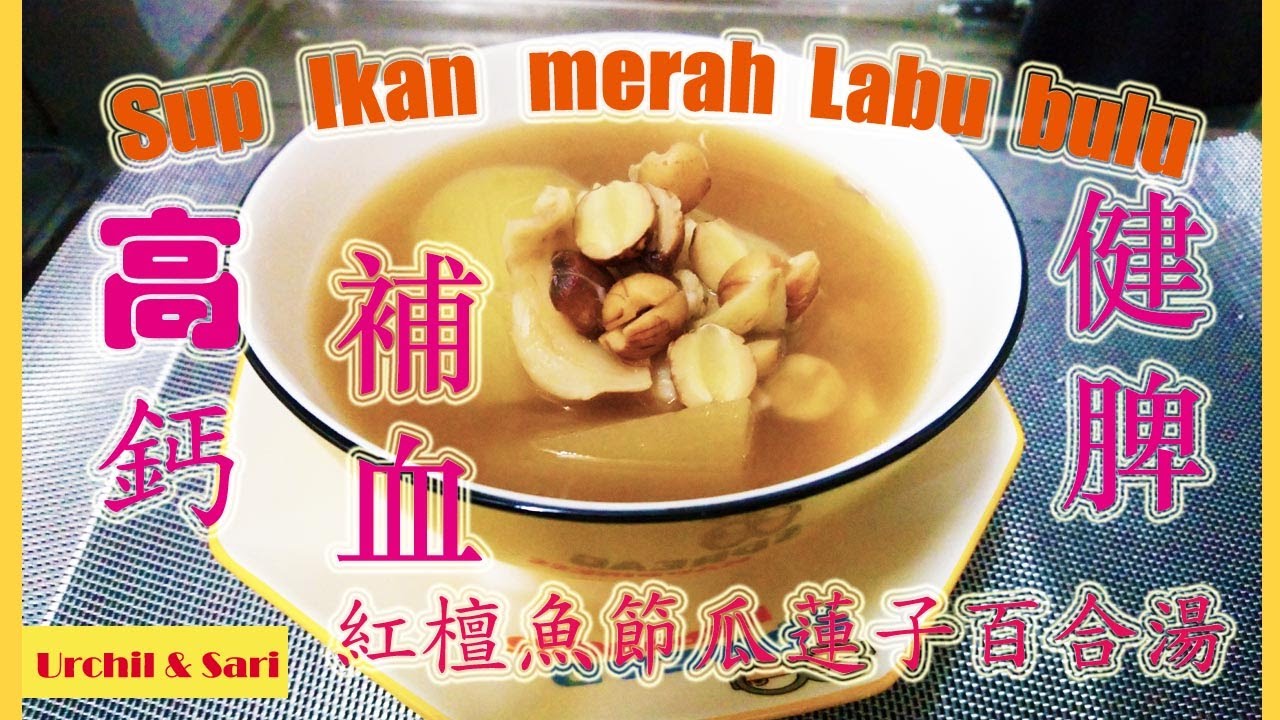 Resep Sup Ikan merah labu bula bunga lily biji teratao (Indonesian / HK ...