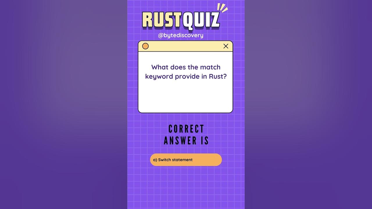 Exploring Rust S Match Keyword Advanced Pattern Matching Rust Rustprogramming Youtube