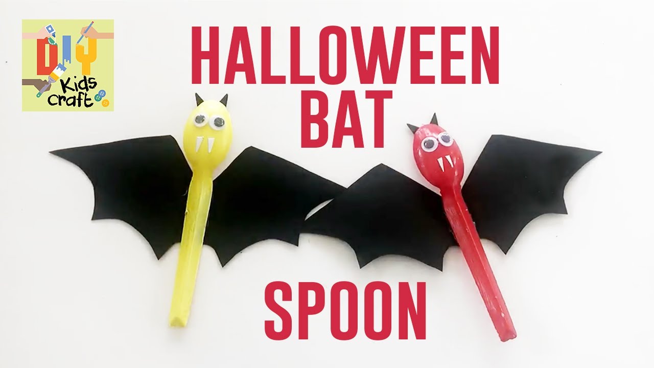 How to make an easy Halloween bat | Halloween bat craft for kids ...