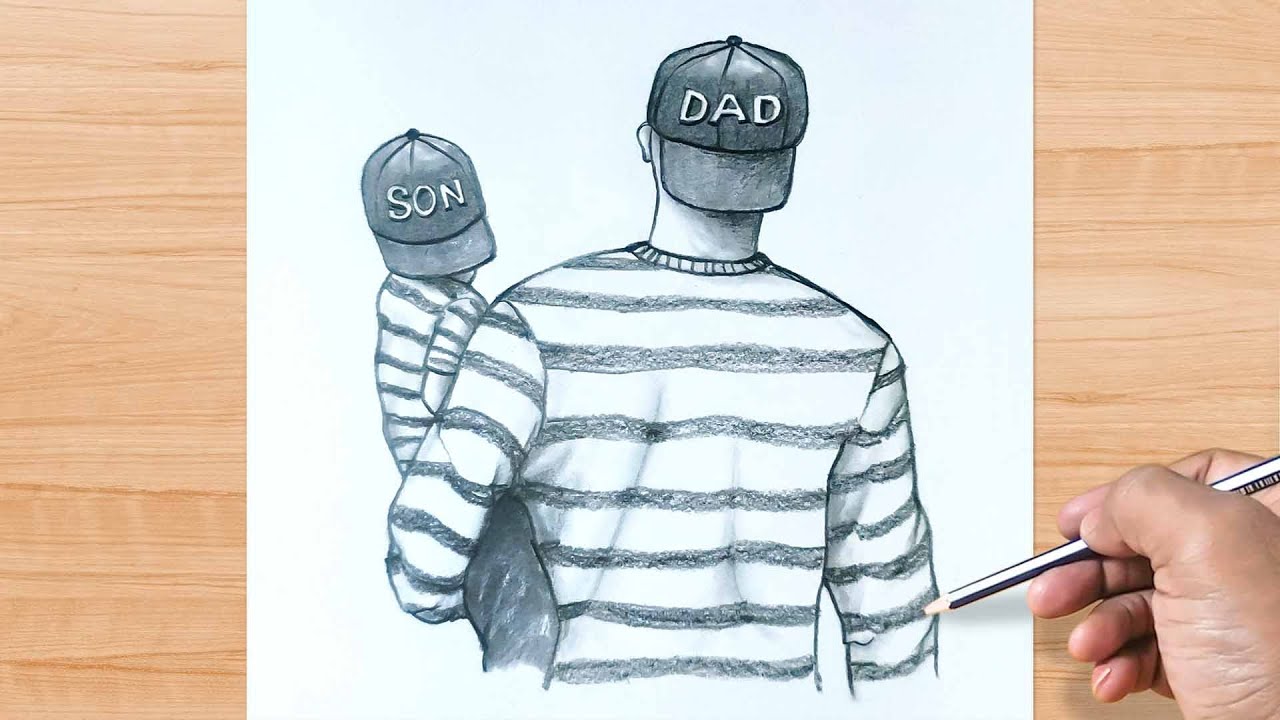 Father's Day Pencil Drawing Tutorial: A Special Gift for Your Dad ...