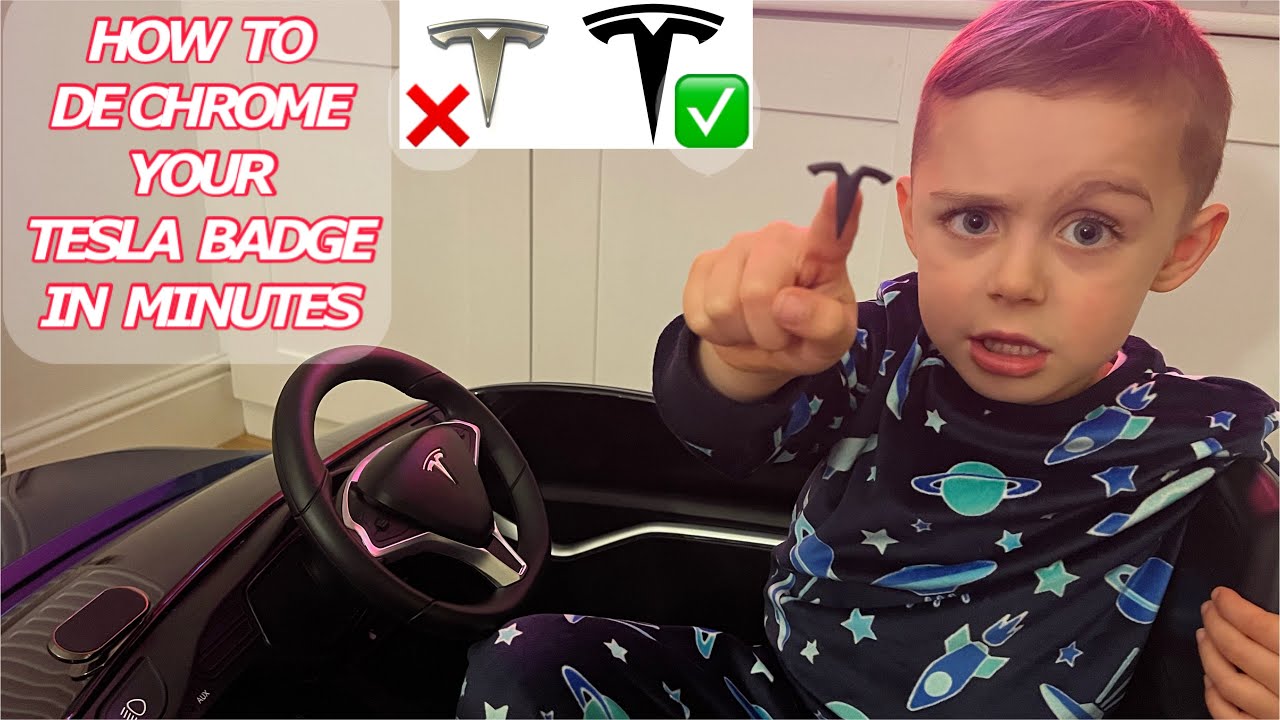 How to de chrome your Tesla badges in minutes - YouTube