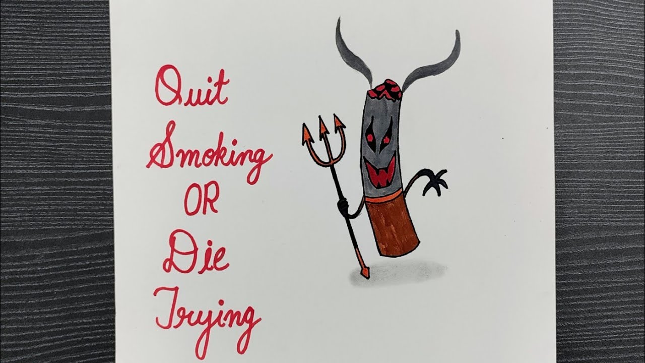 How To Draw No Smoking Poster // Say No To Smoking Poster Drawing ...