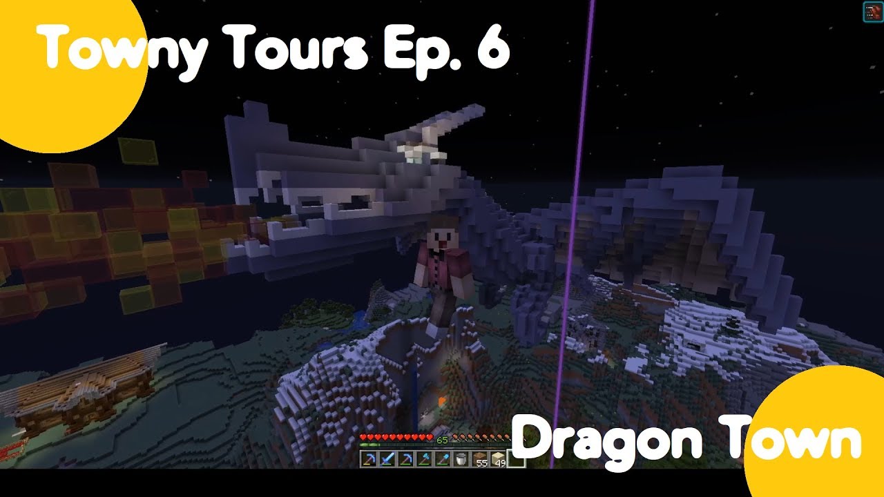 Minecraft Towny Tours Ep 6 - Dragon Town - YouTube