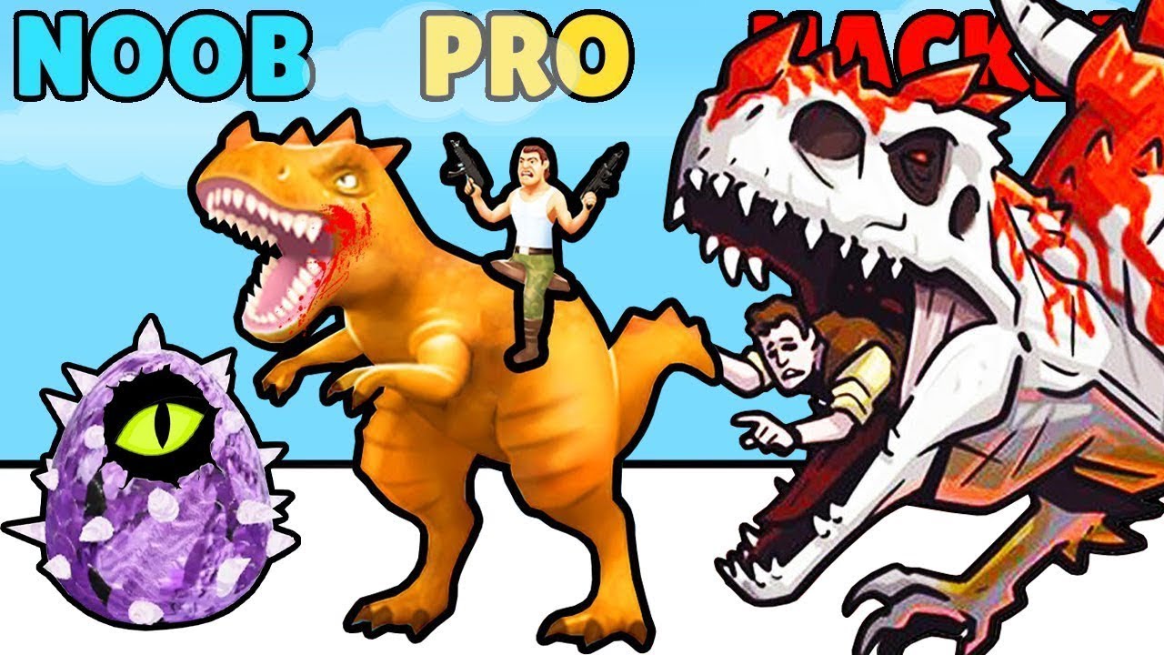Dino Army Level Up Dinosaur Funny Gameplay NOOB vs PRO vs HACKER - YouTube