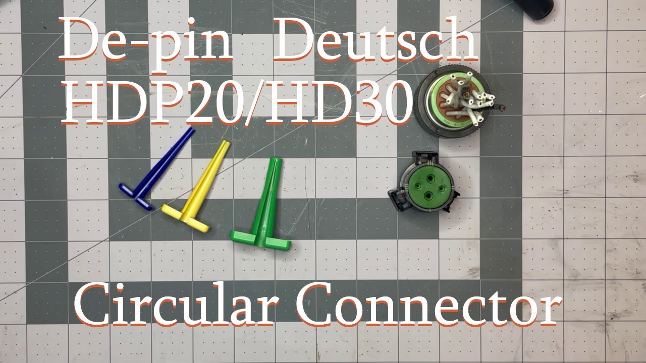 De-pin a Deutsch HDP20 / HD30 Circular Connector - YouTube